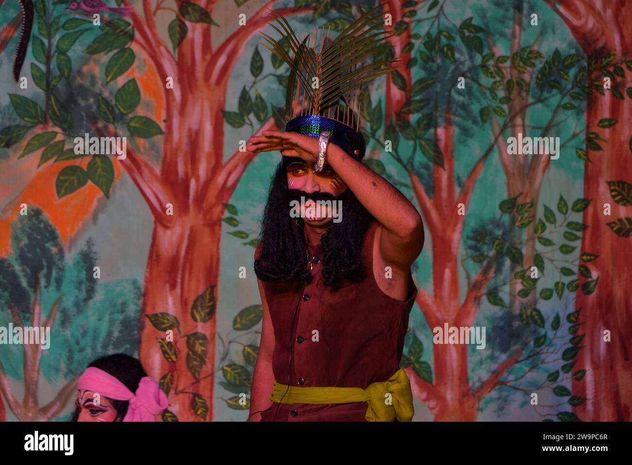 An artist playing the role of Kevat character during Ramlila staging ...