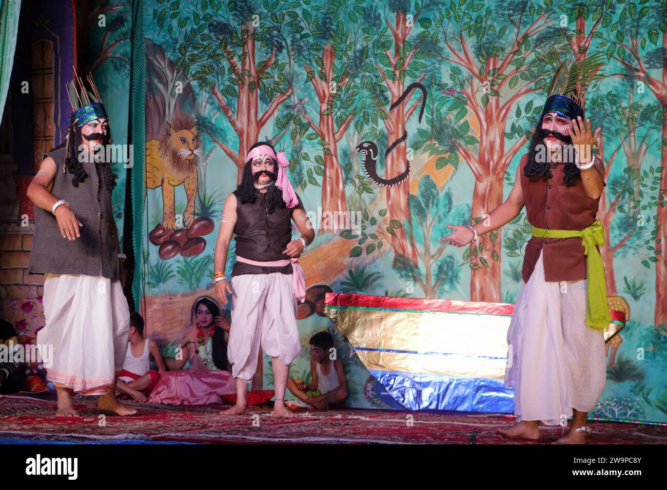 An artist playing the role of Kevat character during Ramlila staging ...