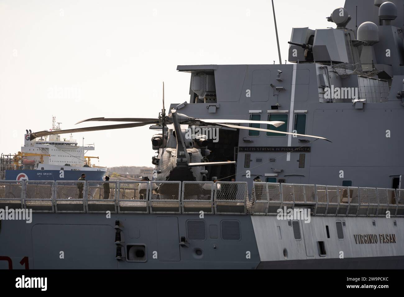 Italian Navy Carlo Bergamini-class frigate Virginio Fasan (F 591 ...