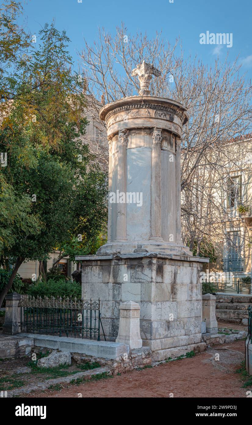 The Choragic Monument of Lysicrates, in the historic Plaka neighborhood ...