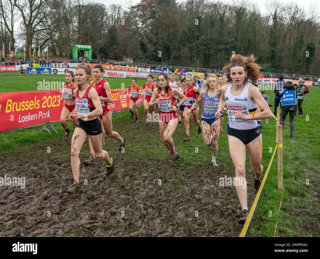 Lisa Rooms of Belgium competing in the senior women’s race at the SPAR ...