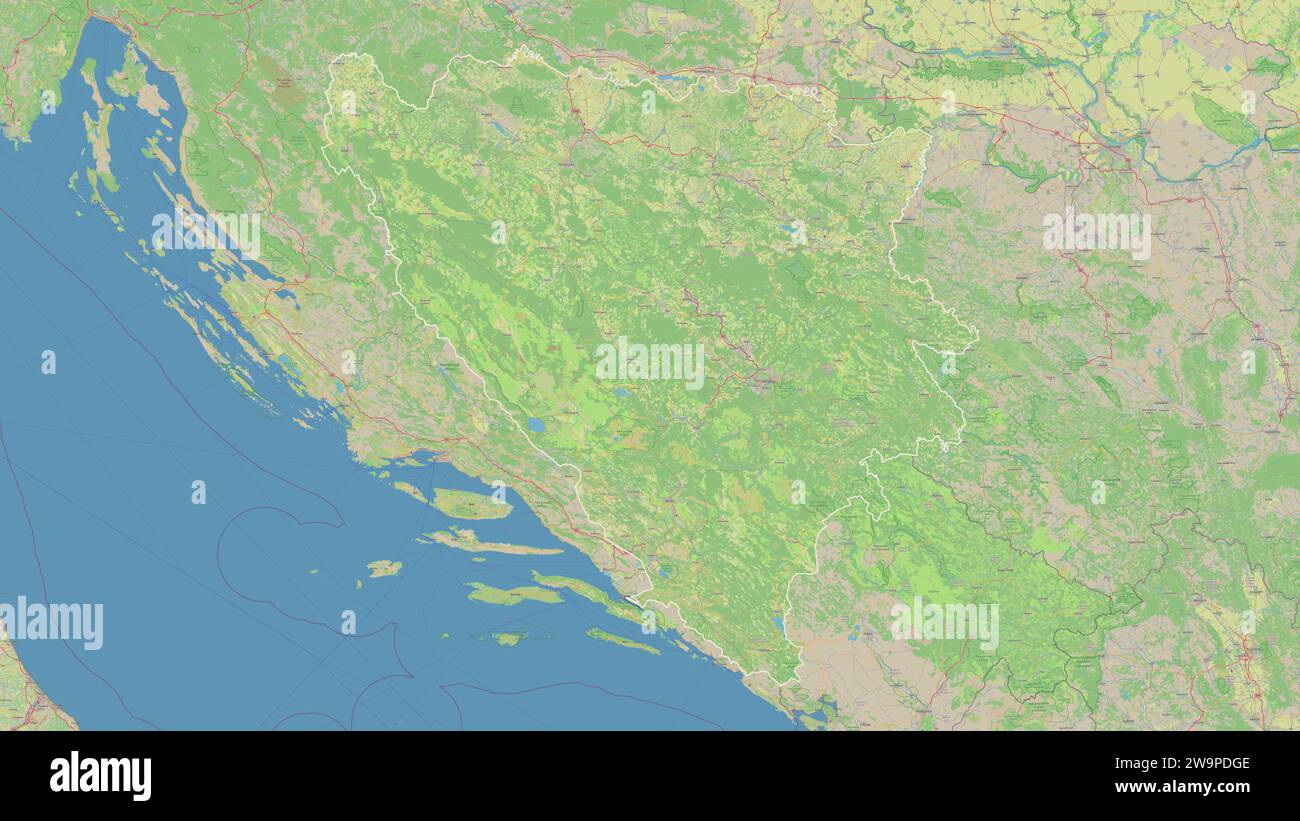 Bosnia herzegovina map zoom border hi-res stock photography and images ...