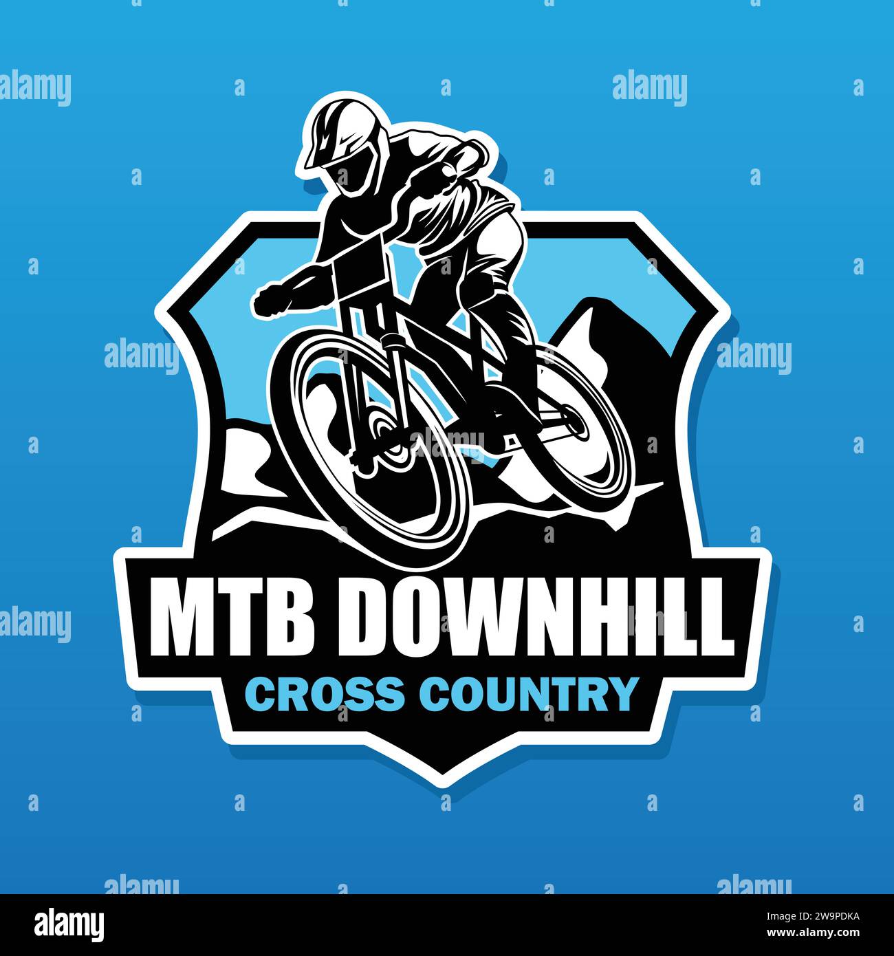 Downhill Bicycle Sports Logo Stock Vector Image & Art - Alamy