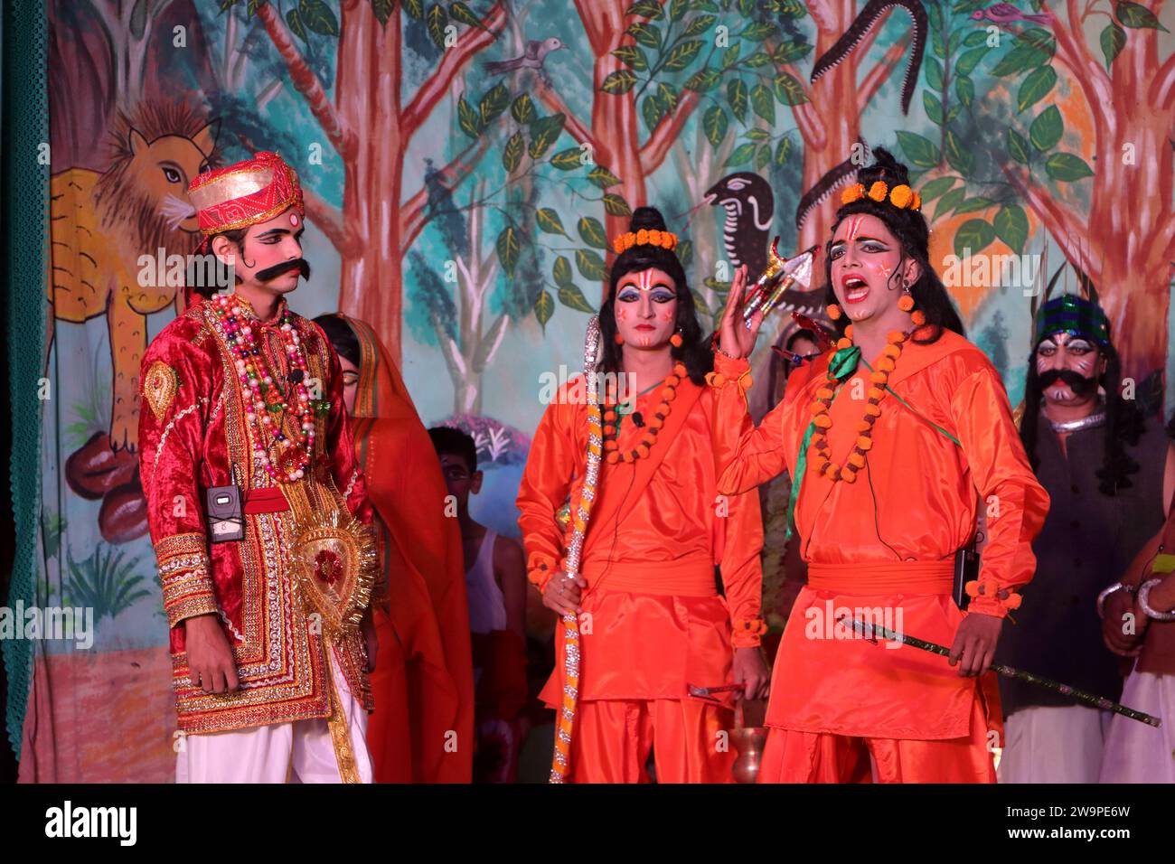 Artist giving thier performance during Ramlila staging Stock Photo - Alamy