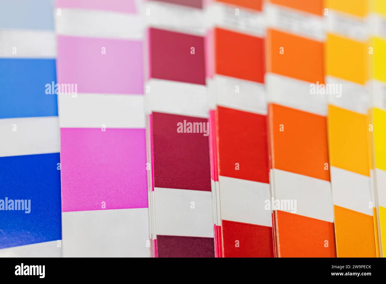 Close-up of color guide, paint swatches, design and printing Stock ...