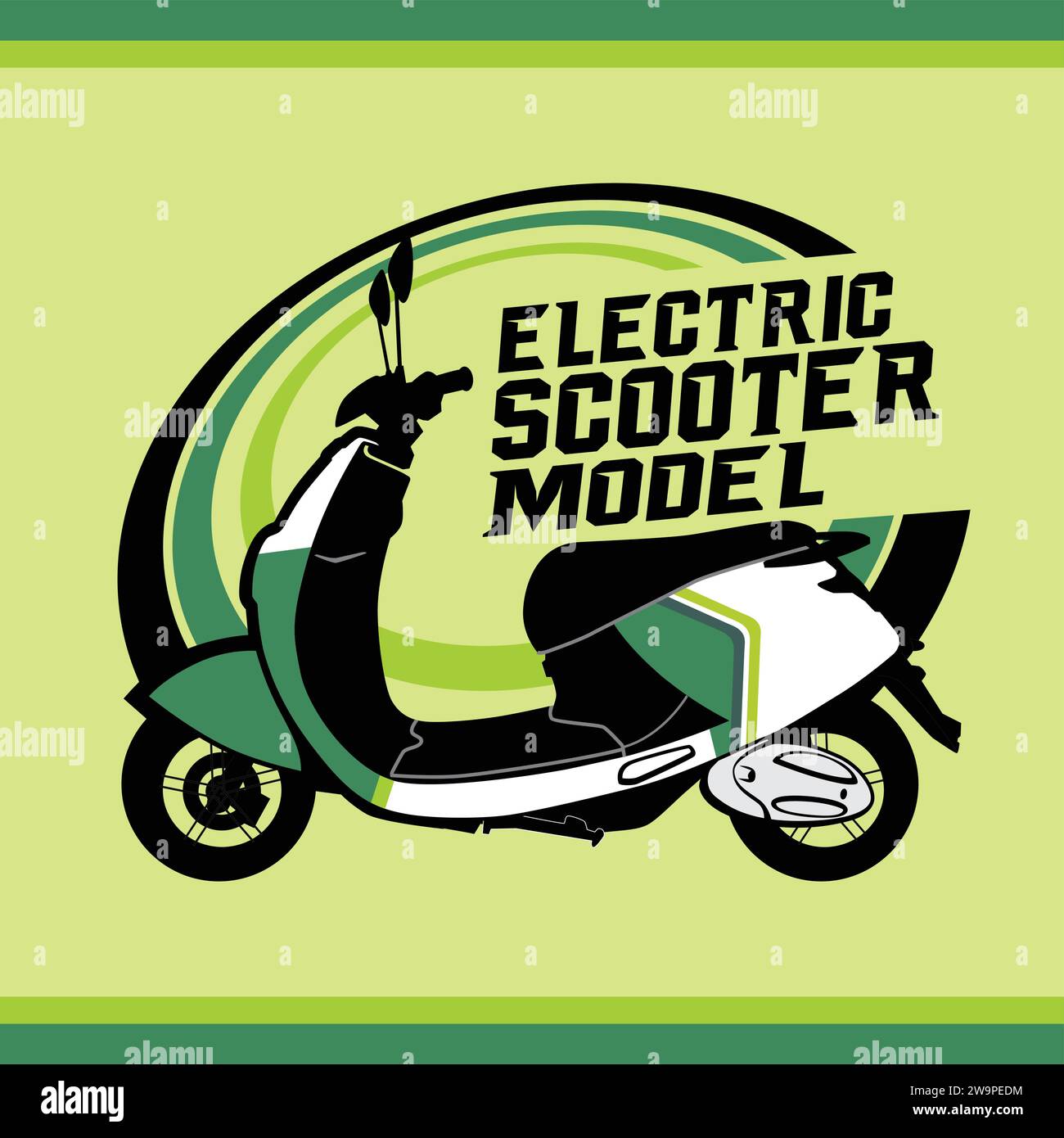 Electric Scooter Model Vector Stock Vector Image & Art - Alamy