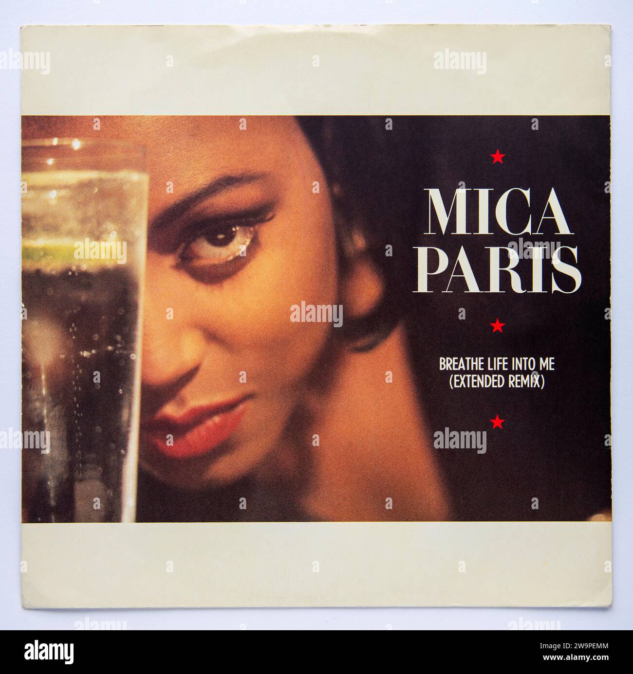 Picture cover of the 12 inch single version of Breathe Life Into Me by Mica Paris, which was ...