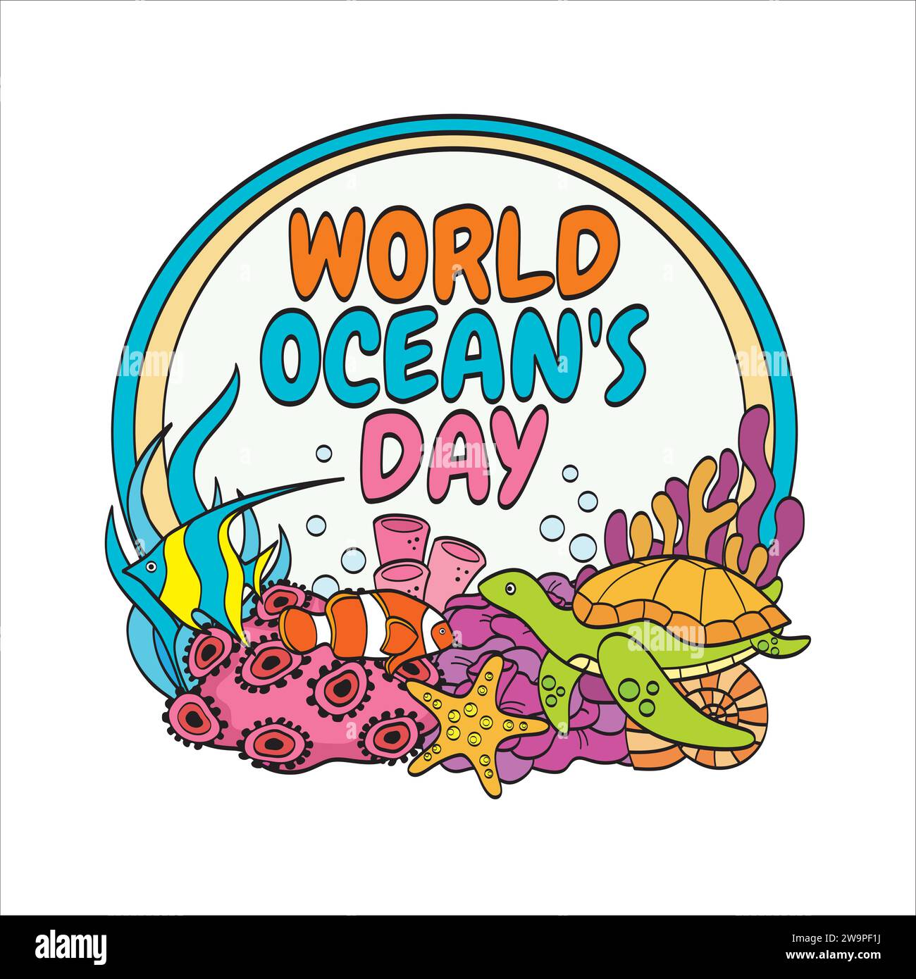 World Ocean Day Pictures Design Stock Vector Image & Art - Alamy
