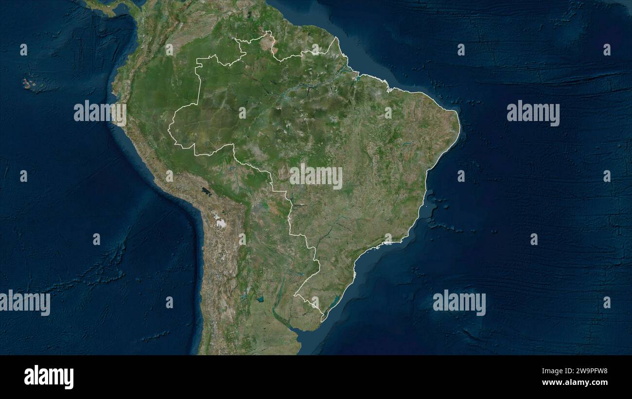 Brazil outlined on a high resolution satellite map Stock Photo - Alamy