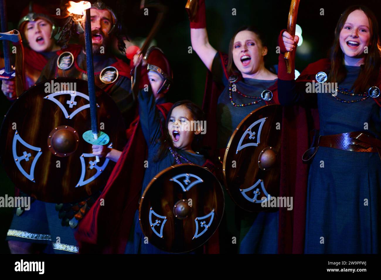 Edinburgh Scotland, UK 29 December 2023. Vikings from Shetland’s South ...