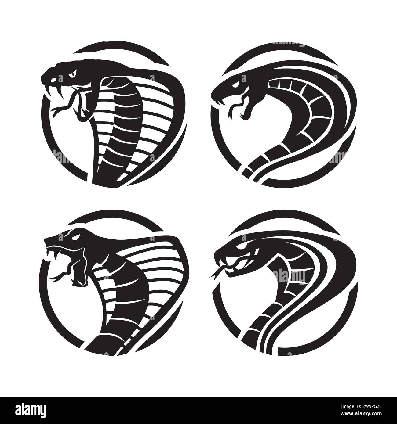 Cobra Silhouette Set Vector Logo Design Stock Vector Image & Art - Alamy