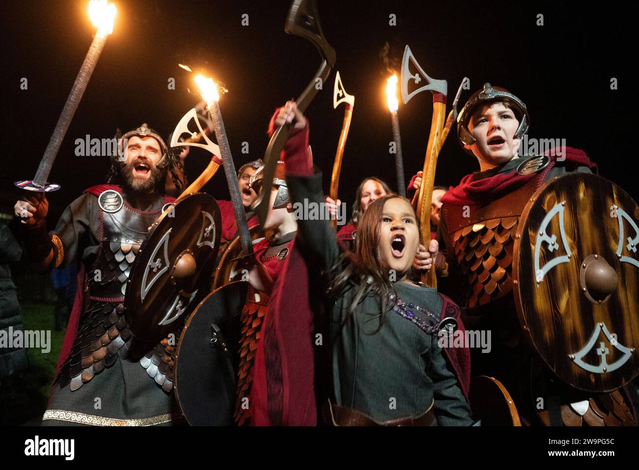 Edinburgh, Scotland ,UK. 29th December 2023. Torchlight procession led ...