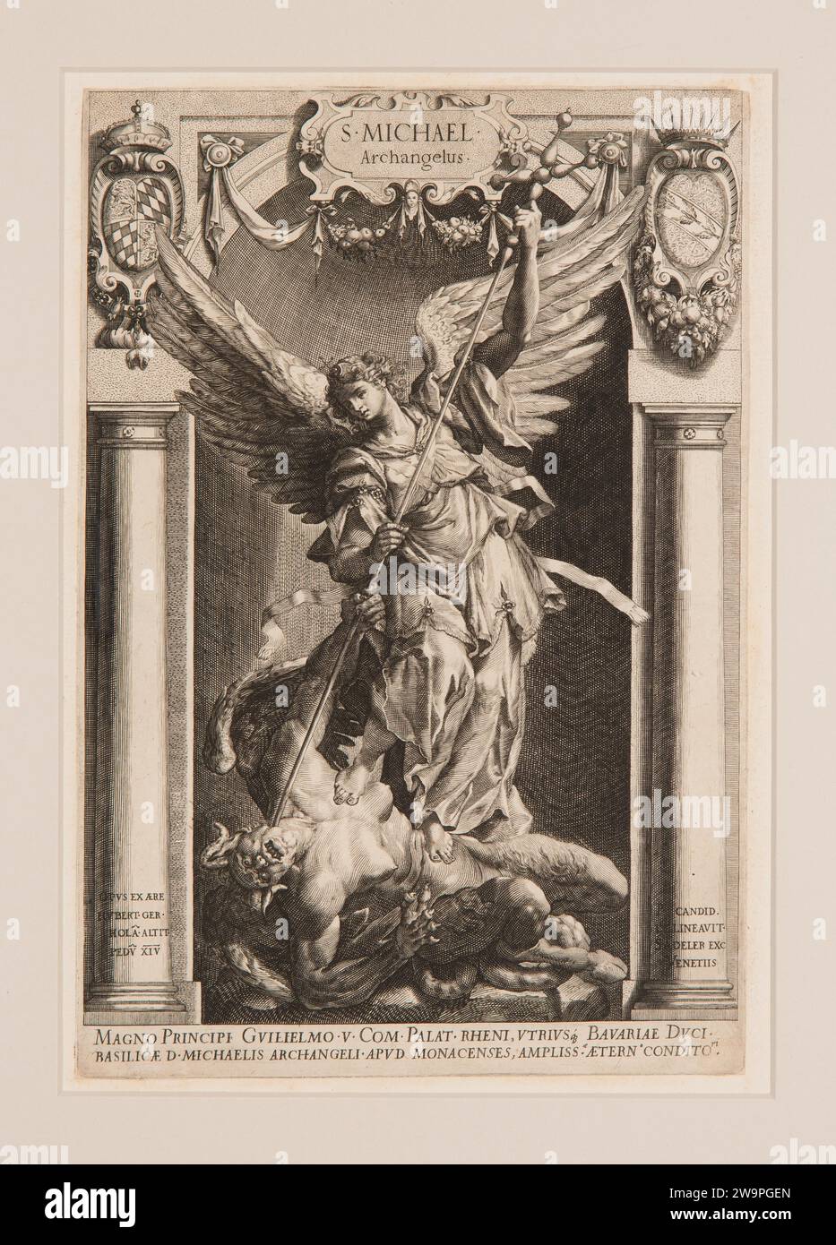 The Archangel Michael Defeating Satan, in a Niche 1953 by Hubert ...