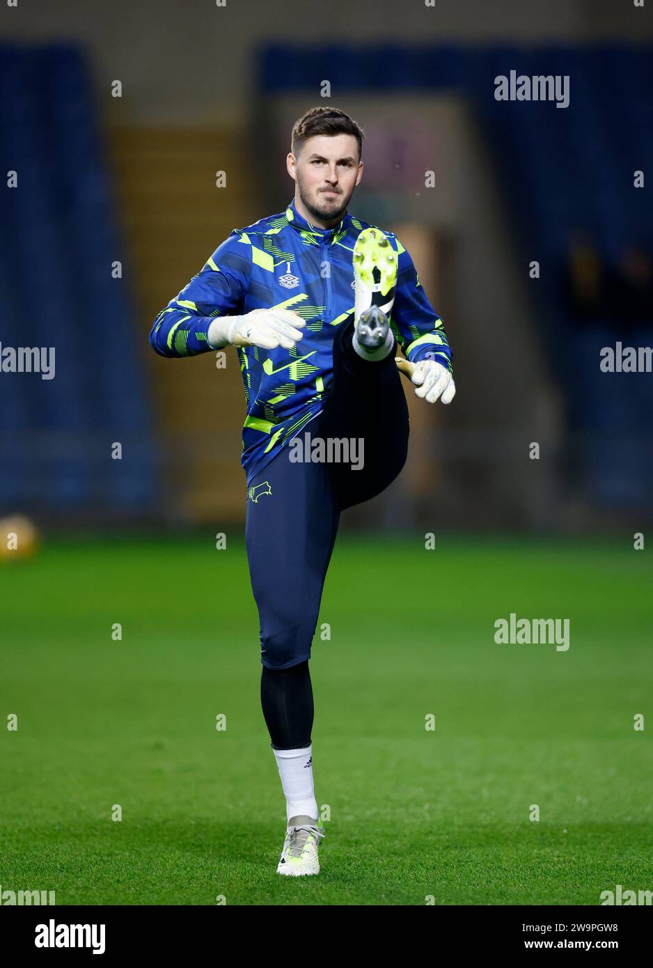 Derby County goalkeeper Joe Wildsmith during the warm up before the Sky ...