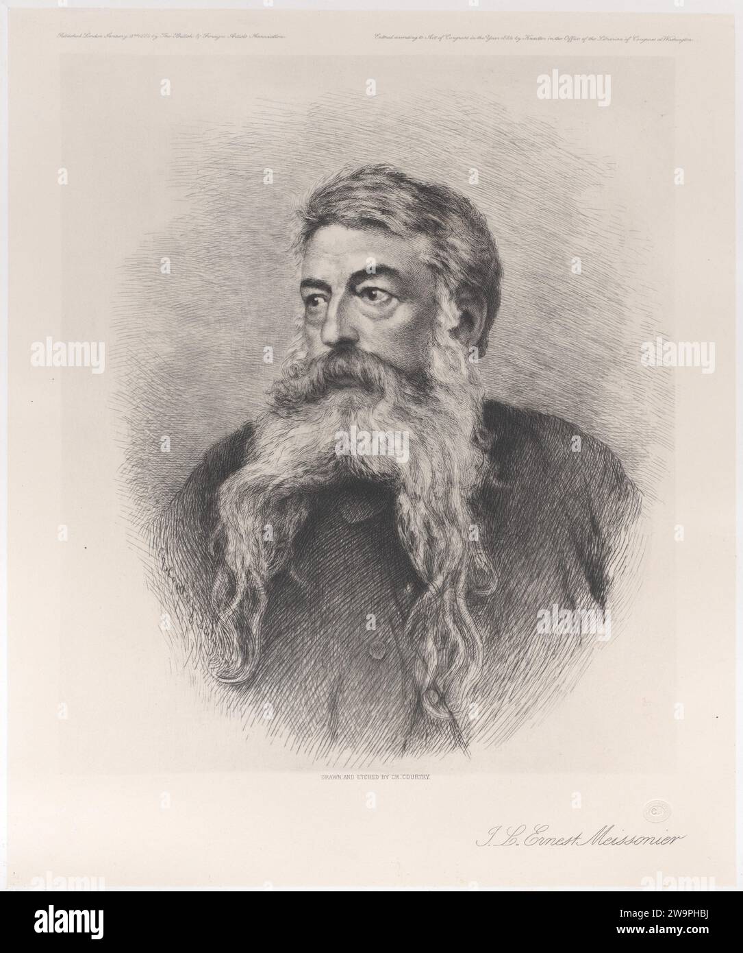 Portrait of J. L. Ernest Meissonier 1973 by Ernest Meissonier Stock ...