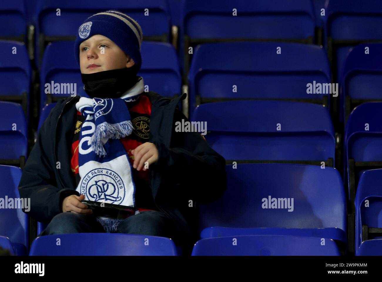 A Queens Park Rangers fan in the stands before the Sky Bet Championship ...