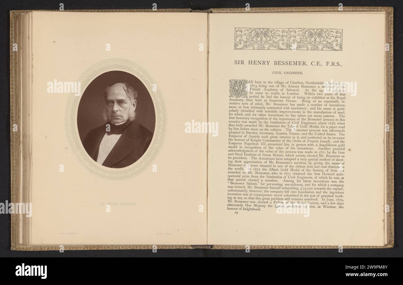 Sir Henry Bessemer, Lock & Whitfield, c. 1876 - in or before 1881 ...