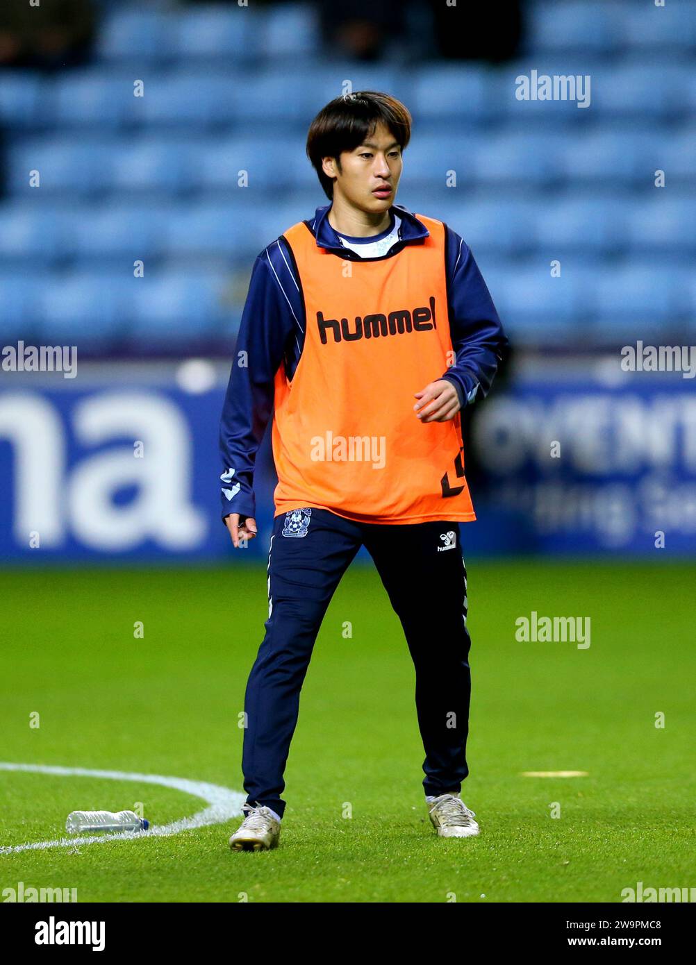 Coventry City's Tatsuhiro Sakamoto warms up ahead of the Sky Bet ...
