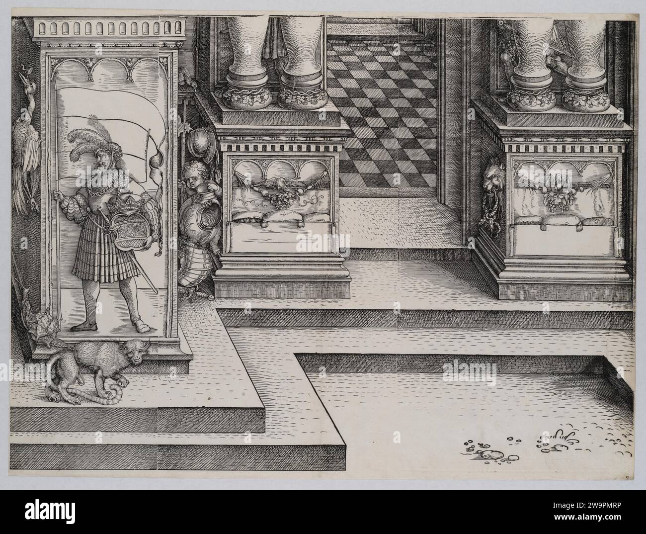 Lower Portion of the Entryway to the Right Portal (Die Porten des Adels ...