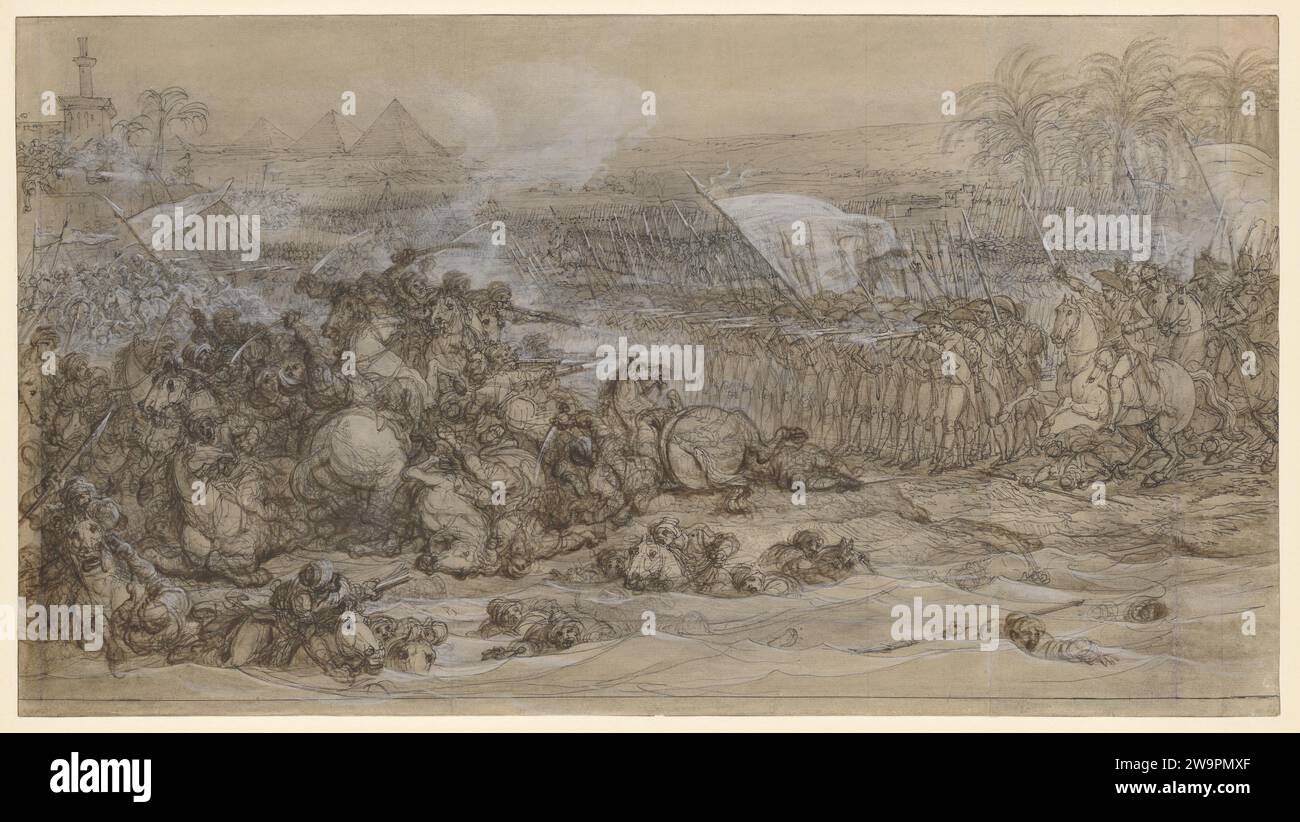 Battle of the Pyramids, July 21, 1798 1951 by Francois Andre Vincent ...