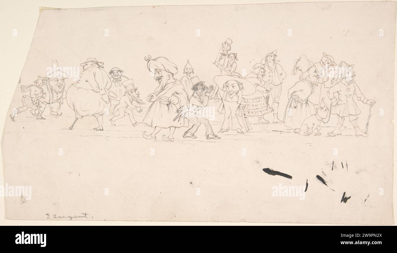 Caricatures 1956 by George Frederick Sargent Stock Photo - Alamy