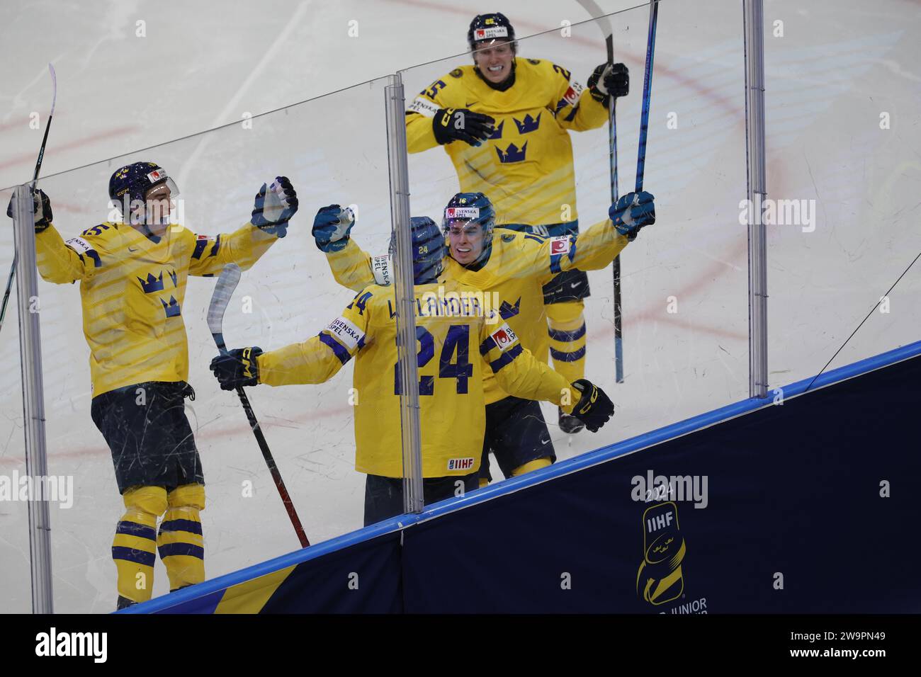 GOTHENBURG 20231229Sweden's Tom Willander scores 0-1 during the IIHF ...