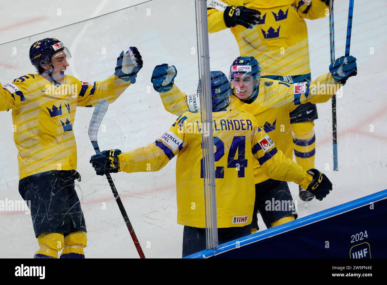 GOTHENBURG 20231229Sweden's Tom Willander scores 0-1 during the IIHF ...
