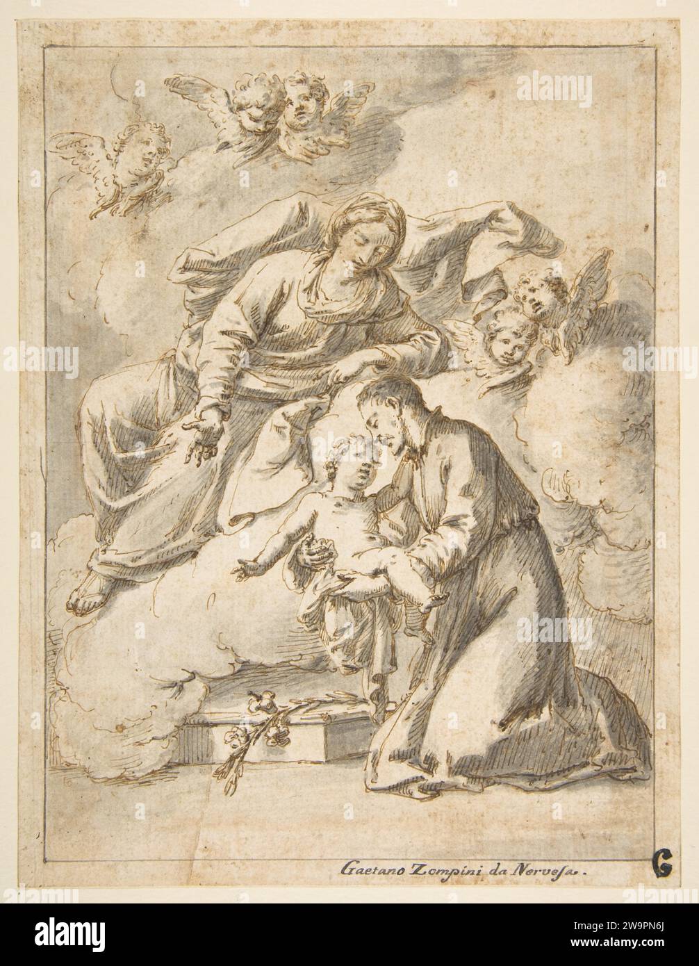 Saint Cajetan of Thiene Holding the Infant Jesus 1966 by Gaetano ...