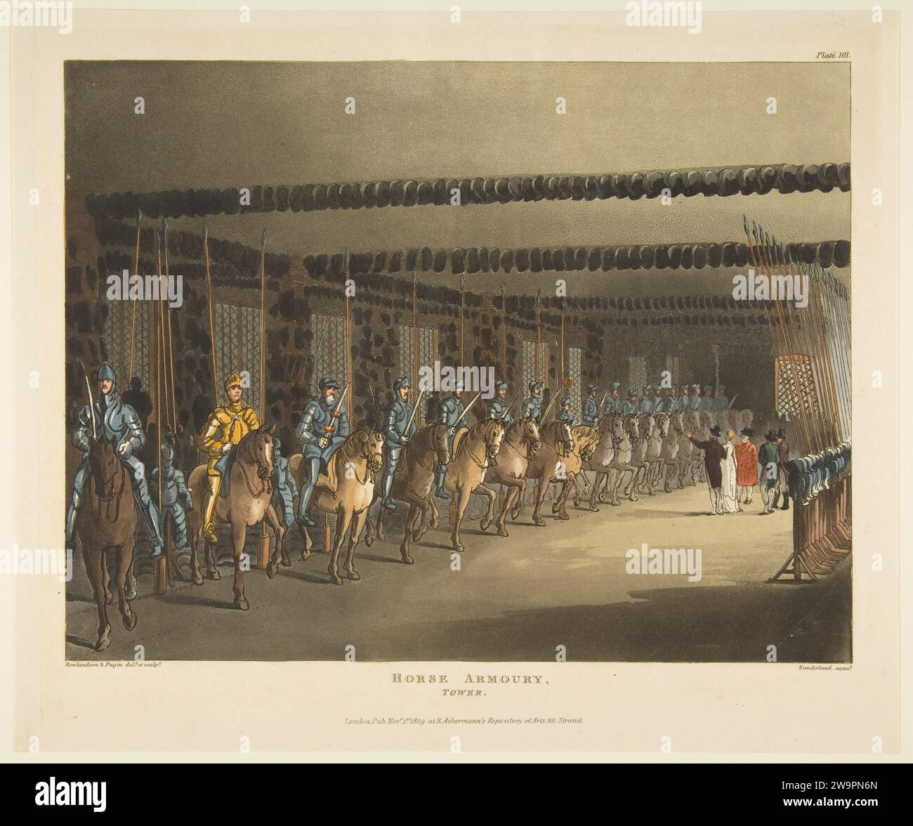 Horse Armoury, Tower of London 1959 by Auguste Charles Pugin Stock ...