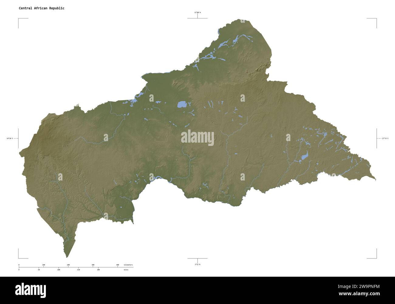 Shape of a Pale colored elevation map with lakes and rivers of the ...