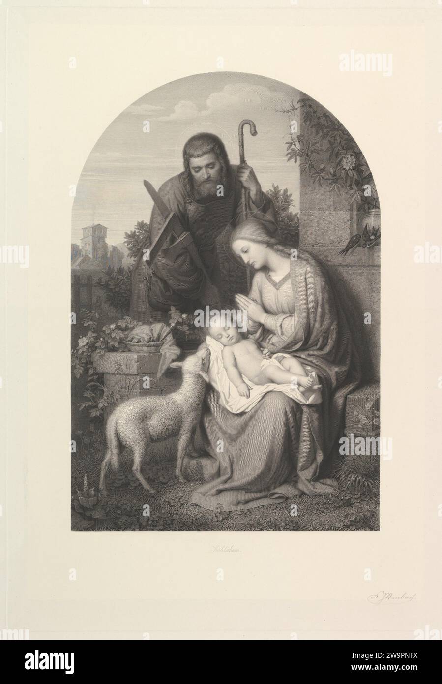 The Holy Family 1945 by Franz Ittenbach Stock Photo - Alamy