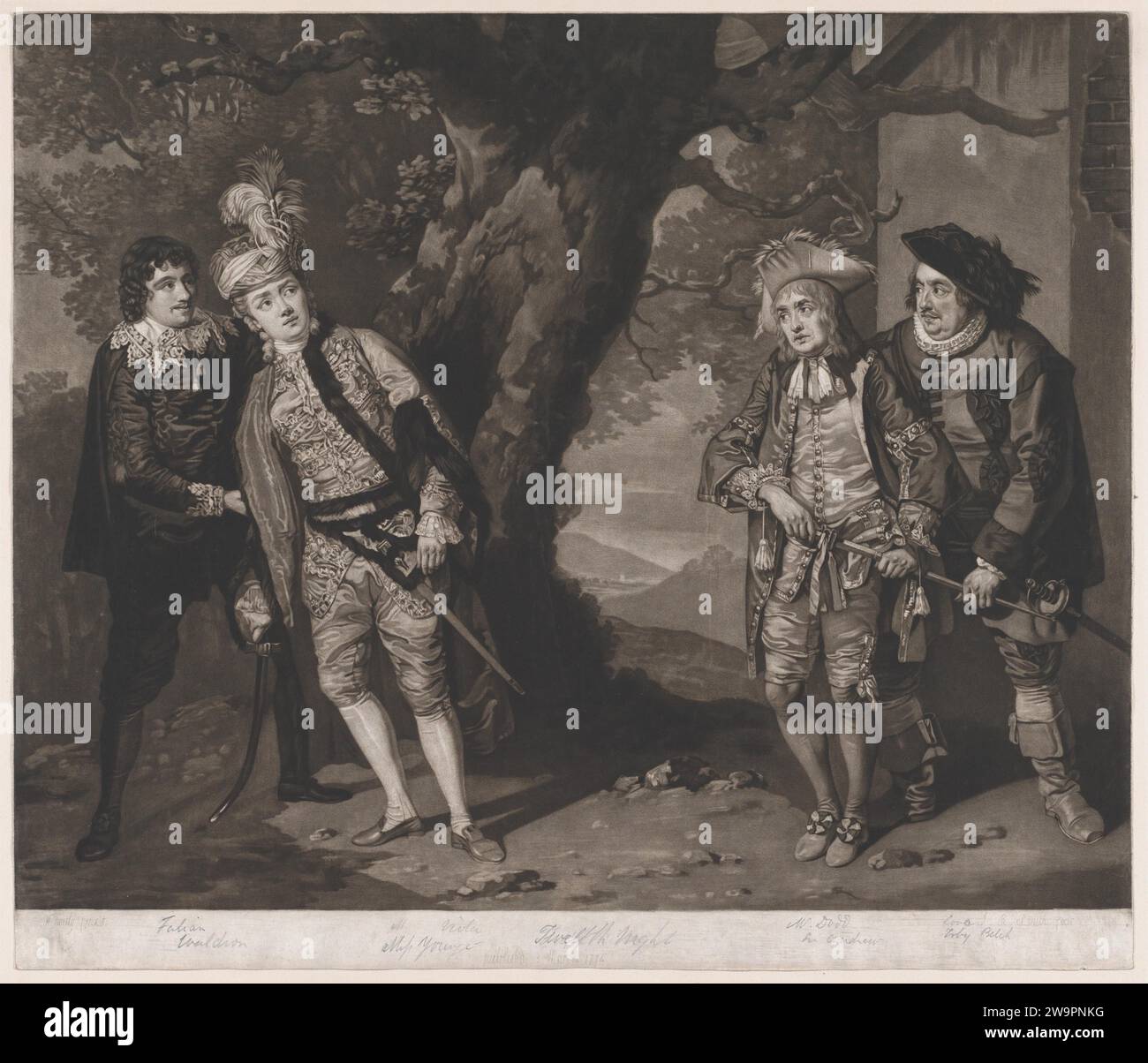 Miss Younge, Mr. Dodd, Mr. Love, and Mr. Waldron, in the Characters of ...