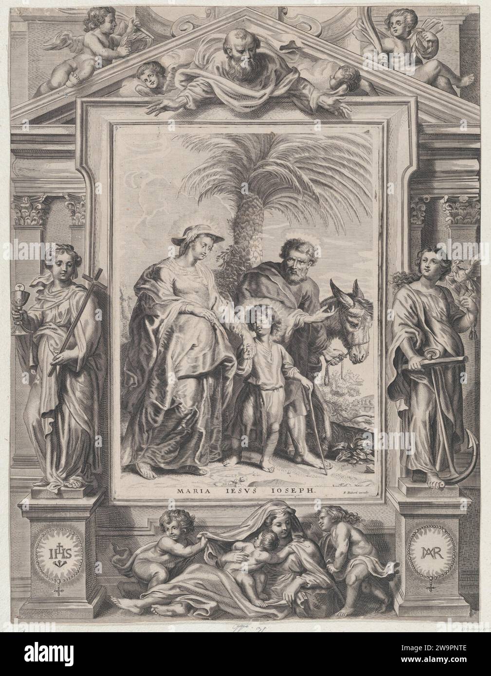 The Return from Egypt, the Christ child walking between the Virgin and ...