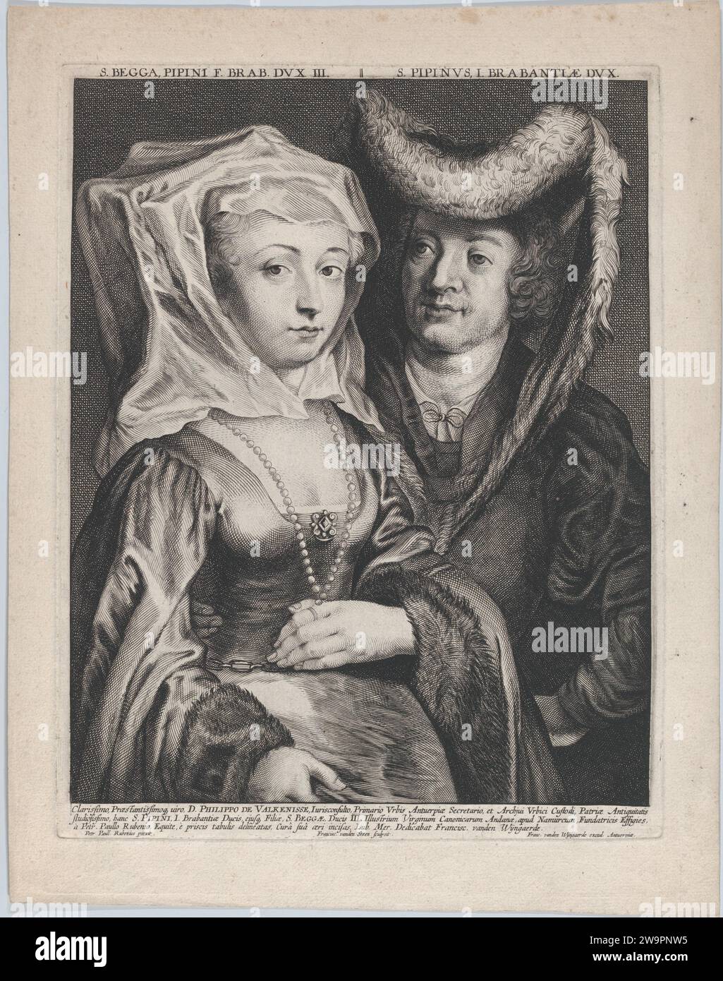 Saint Pepin I and his daughter, Saint Begga 1924 by Frans van den ...