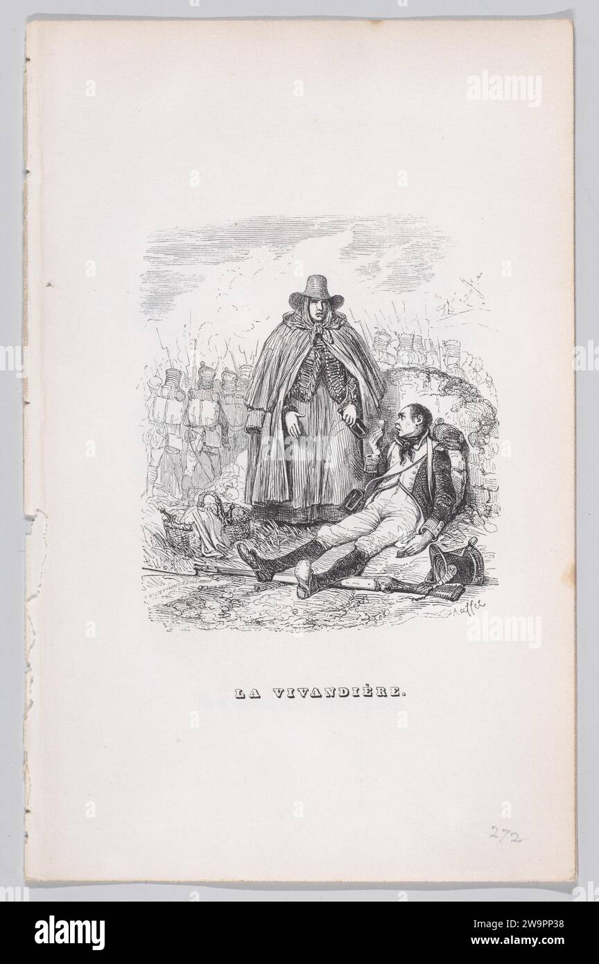 The Vivandiere, from "The Complete Works of Beranger" 1959 by Auguste ...
