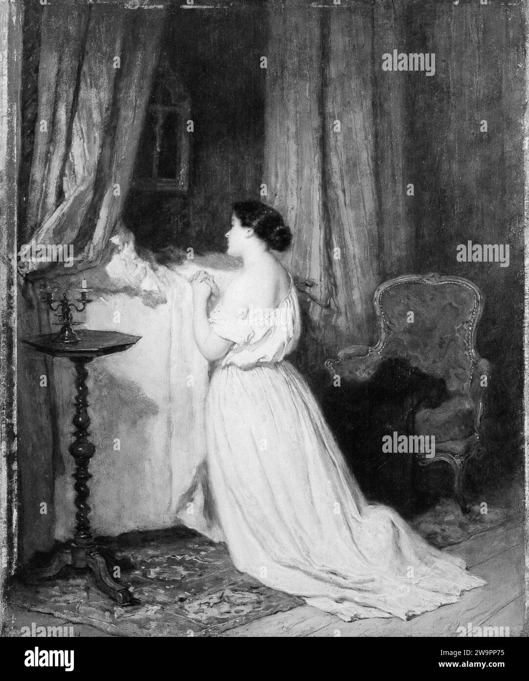 Mother and Child 1907 by Antoine-Emile Plassan Stock Photo - Alamy