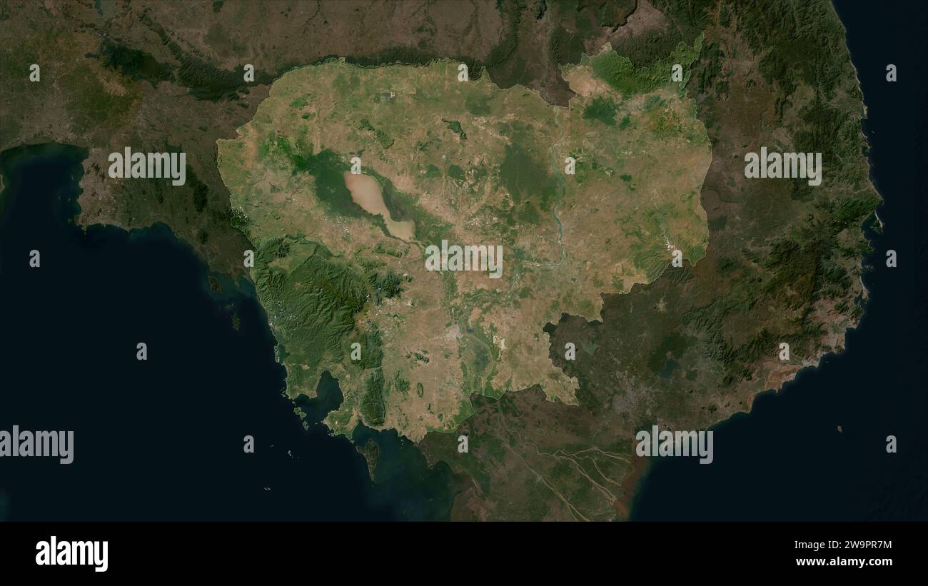 Map satellite geography cambodia hi-res stock photography and images ...
