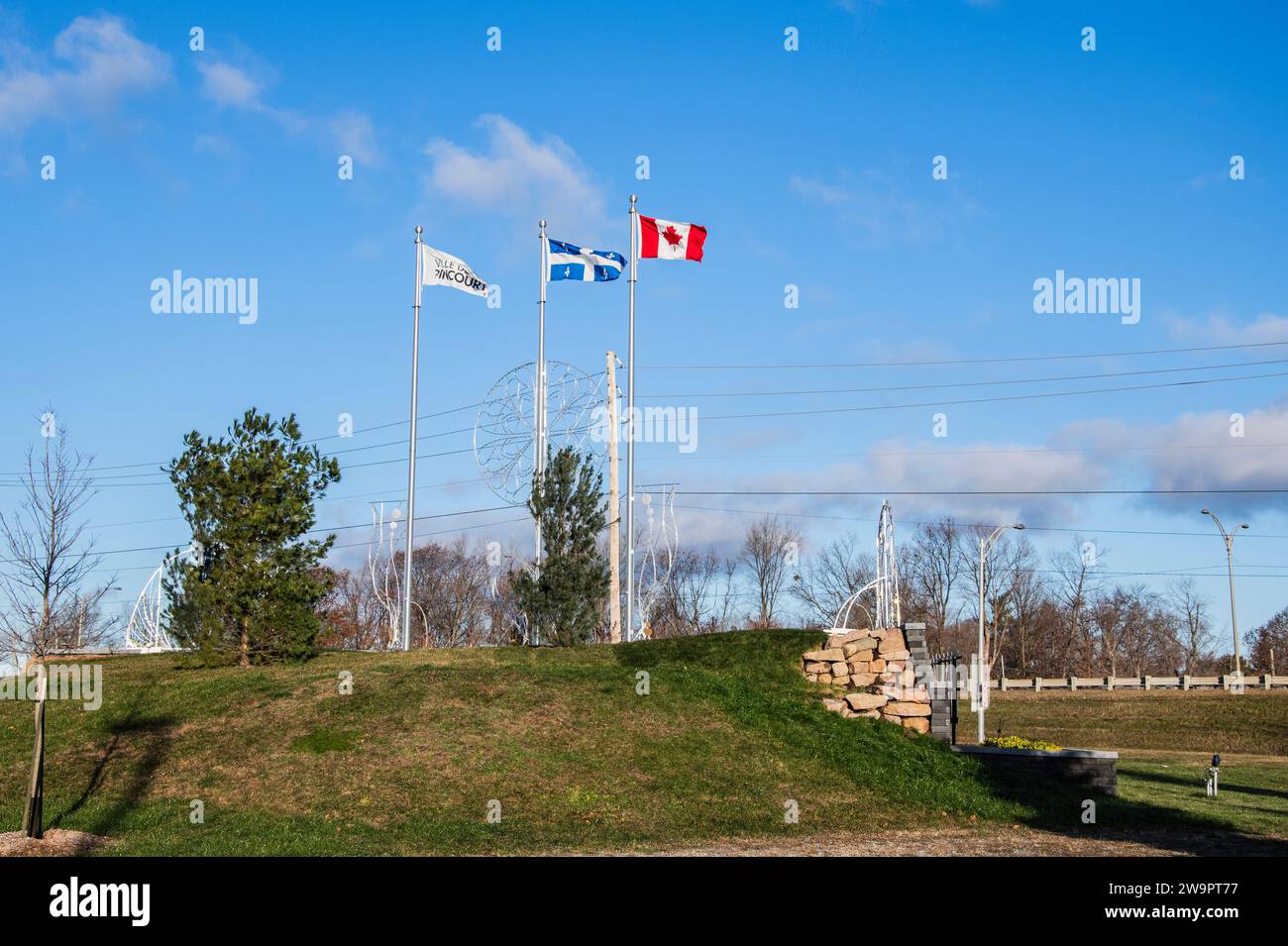 Welcome to the town of Pincourt sign on Boulevard Cardinal-Leger in ...