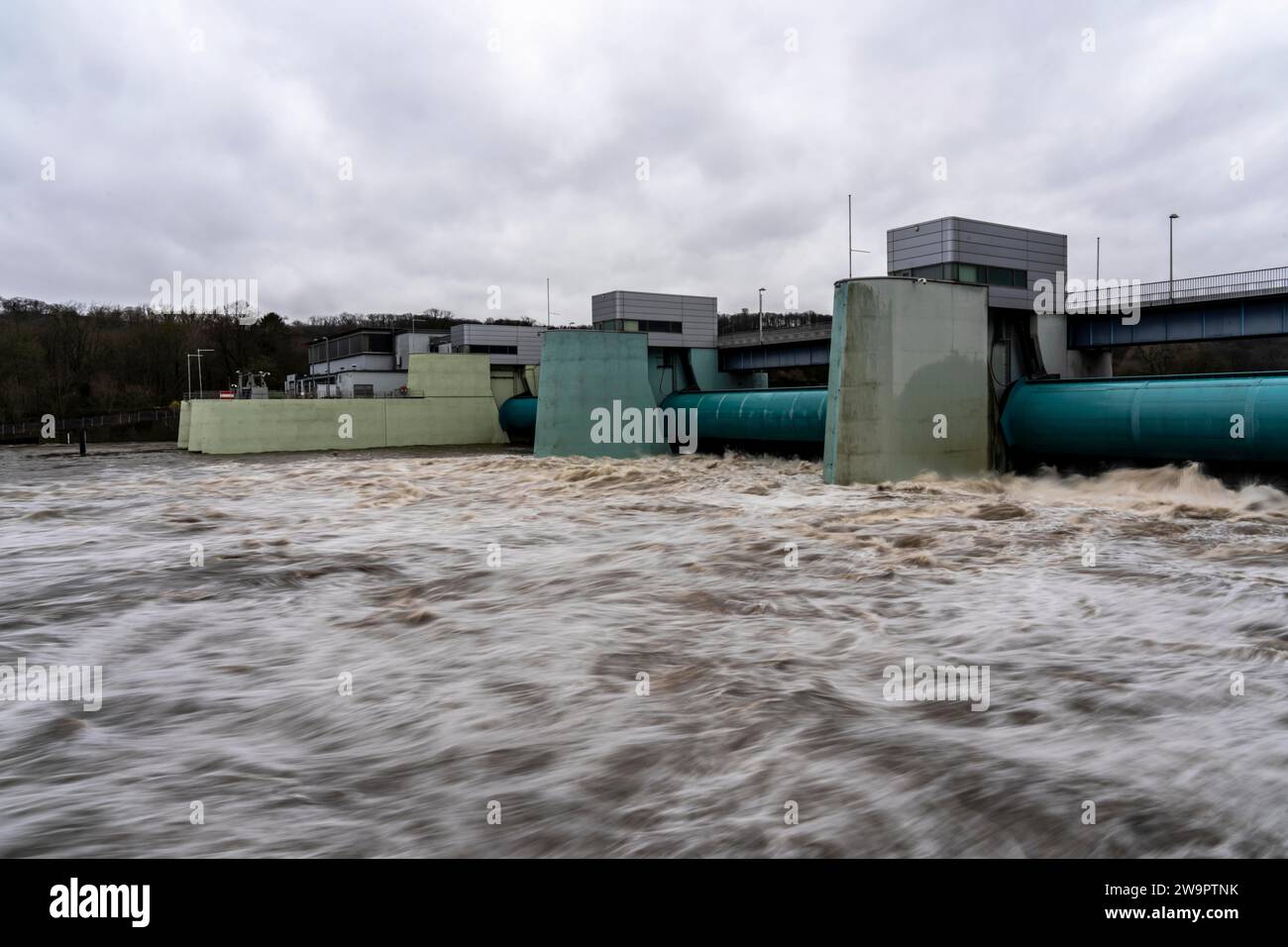 High water on the Ruhr, after days of heavy rainfall the Ruhr is ...