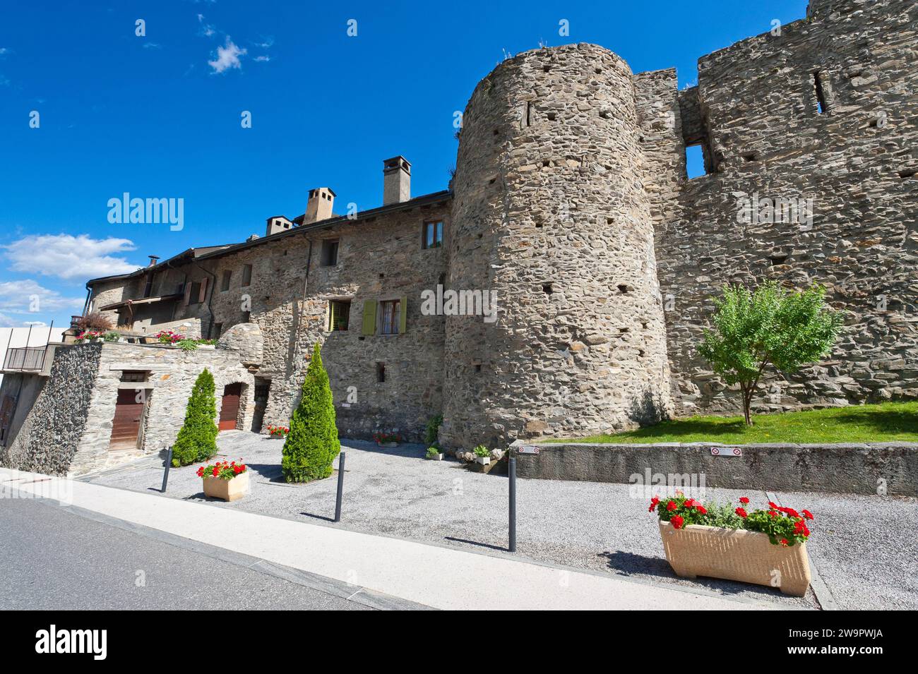The old town of Saillon, Middle Ages, historical, architecture ...