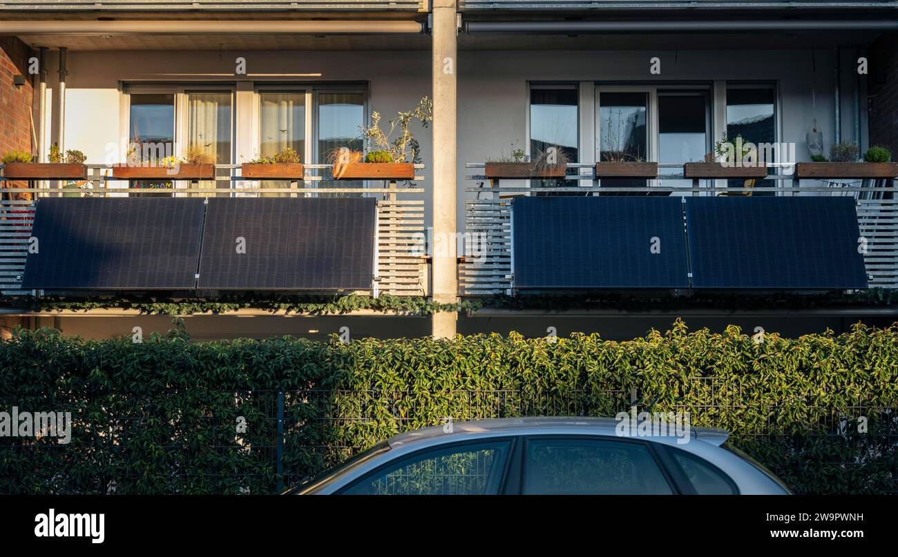 Balcony power plant Solar power plant on a balcony in Duesseldorf ...