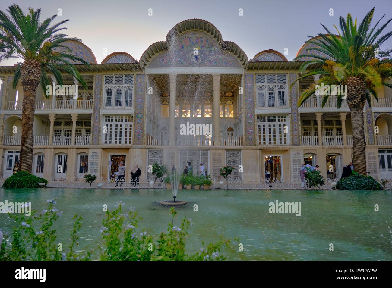 Shiraz, Iran - 06.26.2023: Narenjestan Qavam house in shiraz. Low angle ...