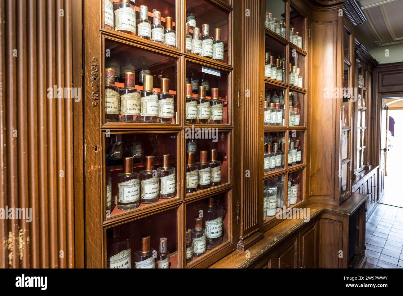 Pharmacy, Hotel-Dieu, former hospital founded in 1443, Beaune, Cote-d ...