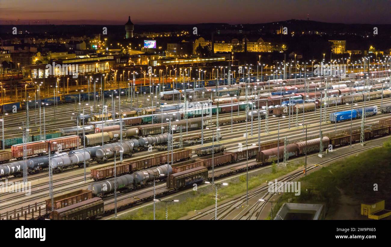 Aerial view DB Cargo marshalling yard Halle, Halle, 04 09 2023 Stock ...