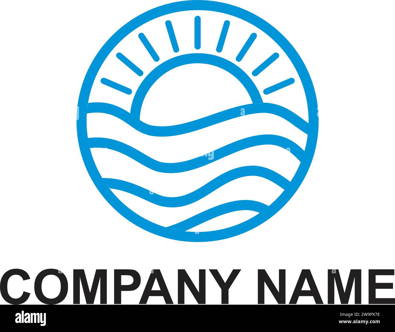 Summer wave logo Stock Vector Image & Art - Alamy