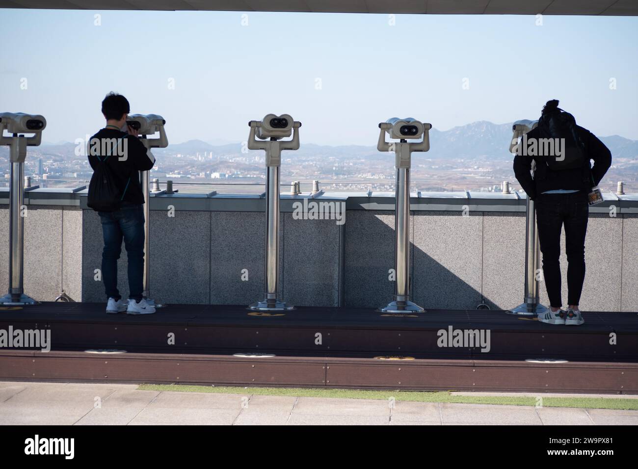 Dora Observatory. View to North Korea, South Korea, Asia Stock Photo ...