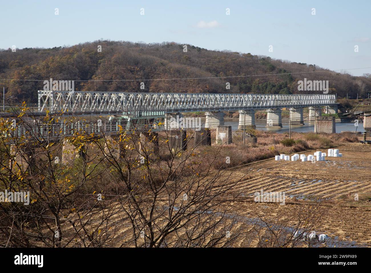 Liberty Bridge - railway bridge over the Imjin River between North and ...
