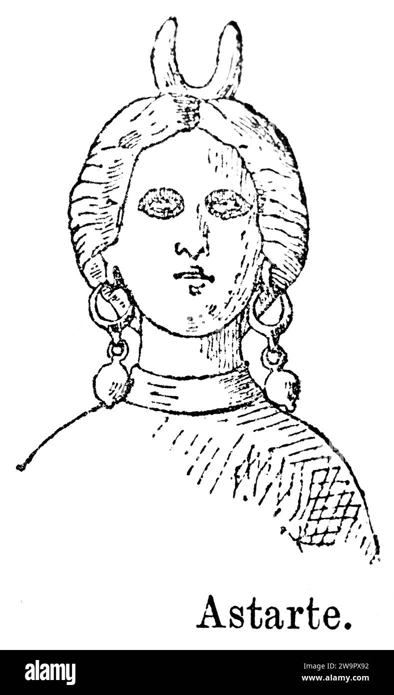 Astarte, female deity, embodiment of the moon, worshipped by Syrians ...