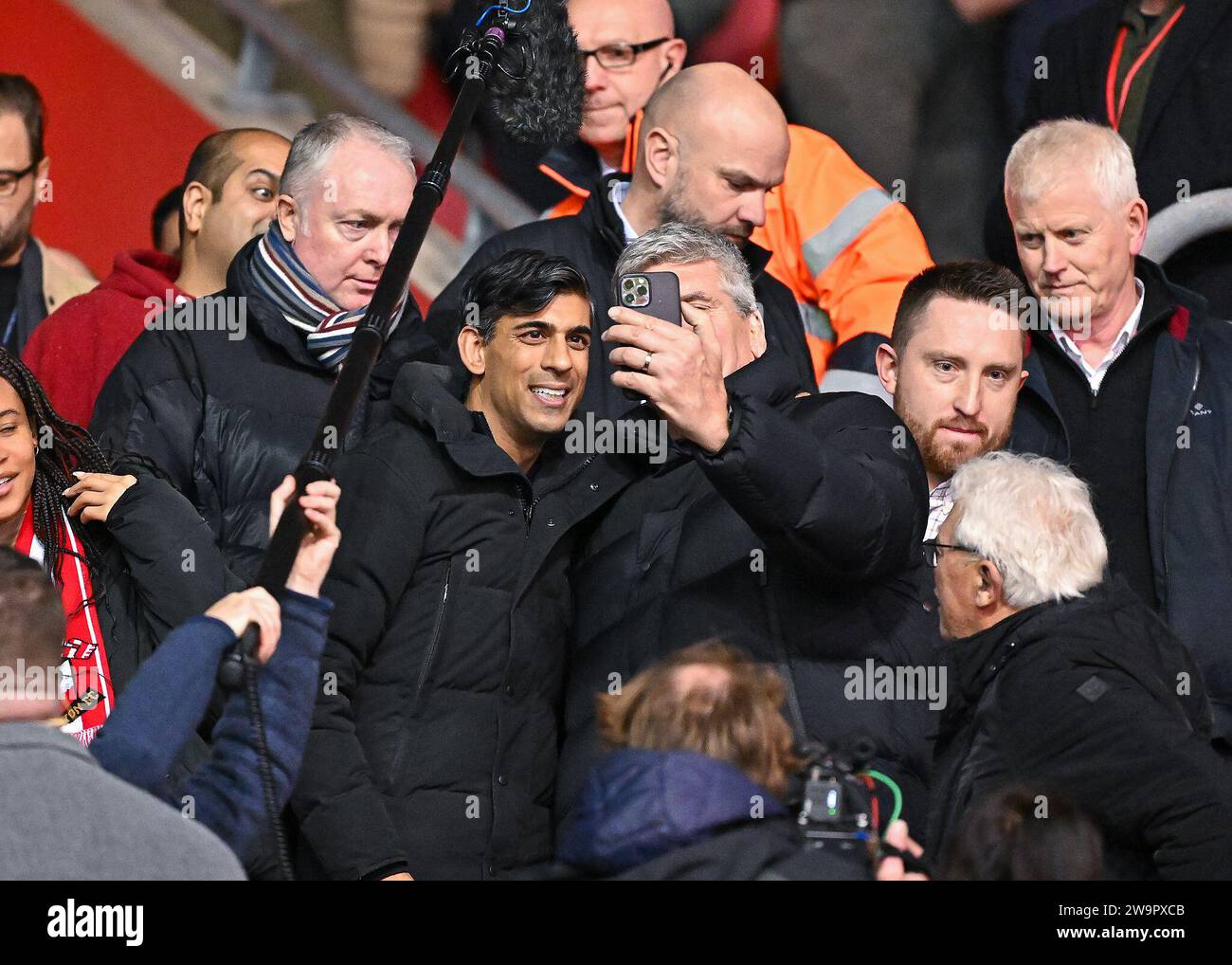 Rishi Sunak in the crowd during the Sky Bet Championship match ...