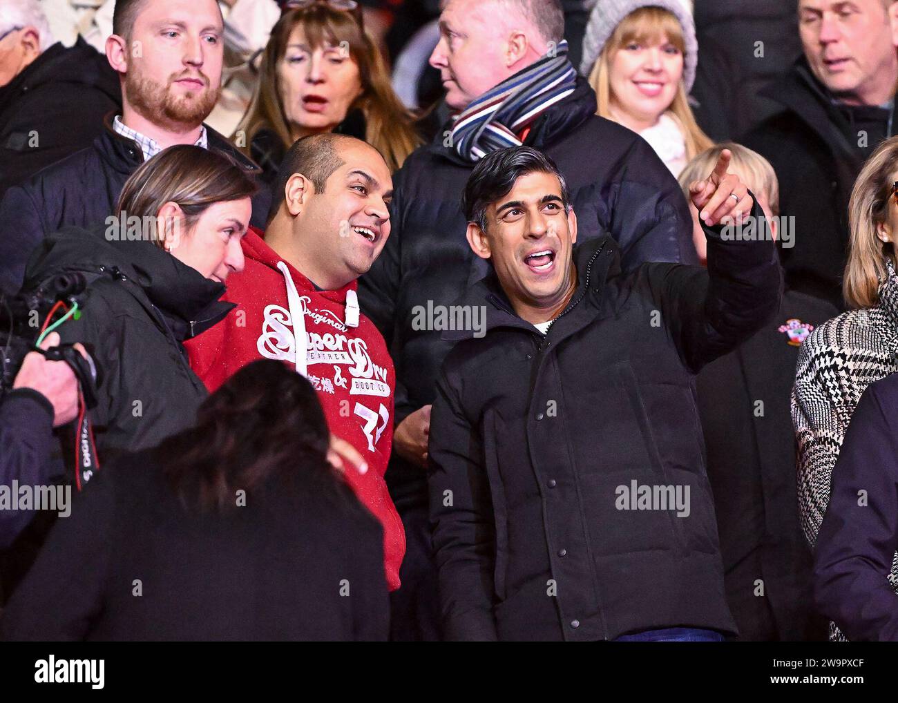 Rishi Sunak in the crowd during the Sky Bet Championship match ...